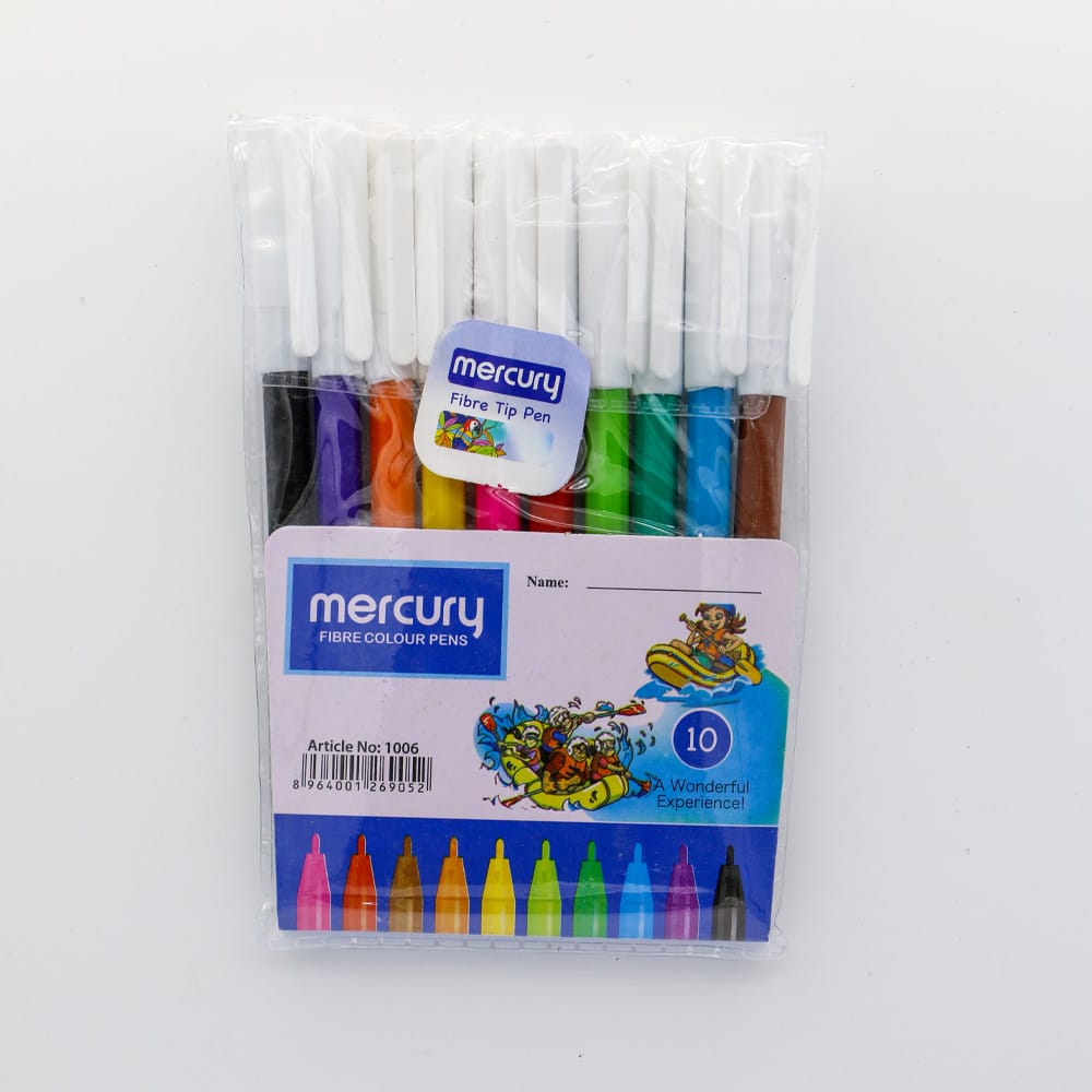 Mercury 10 Fiber Tip Coloring Marker – Lahore Basket