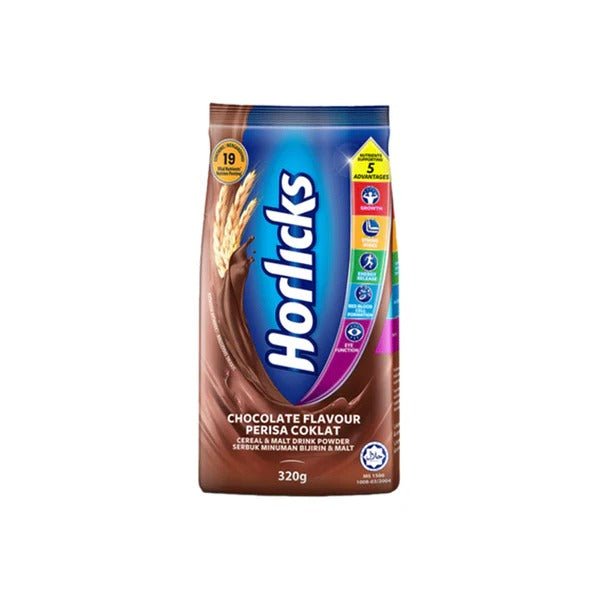 Horlicks Chocolate Flavour Nutritious Malted Drink Powder 320 gm ...