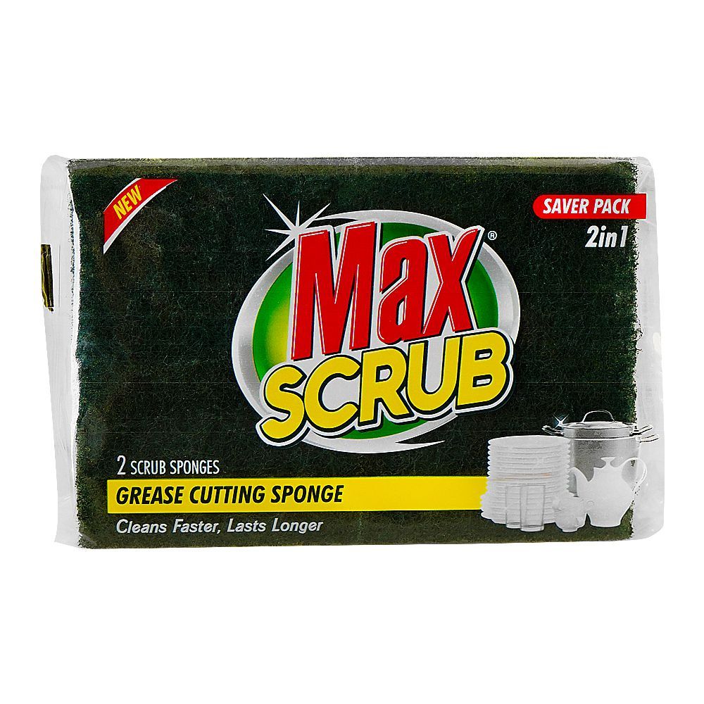 Max Scrub Grease Cutting Scouring Sponge 2in1 Saver Pack – Lahore Basket