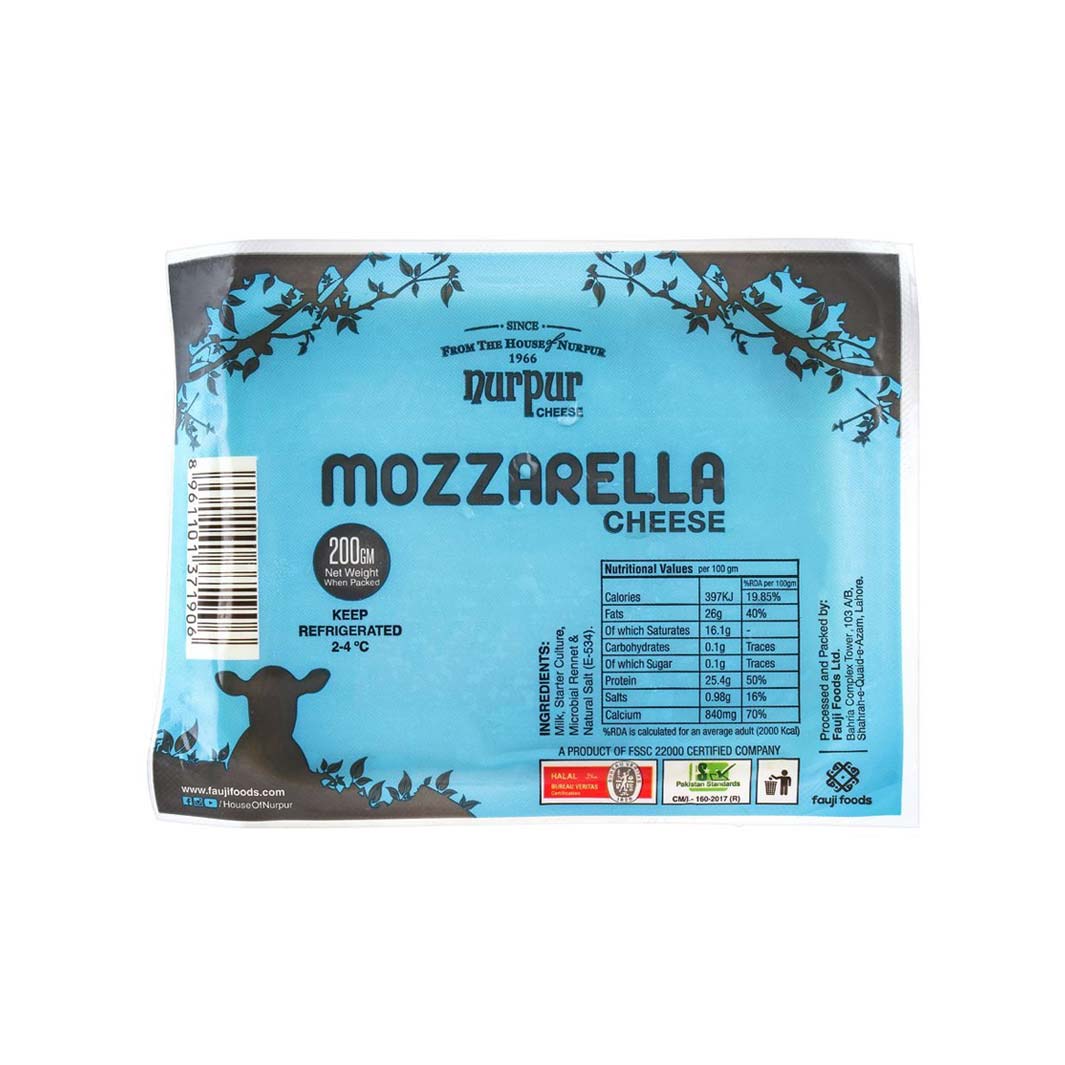Nurpur Mozzarella Cheese Bar 200 gm – Lahore Basket